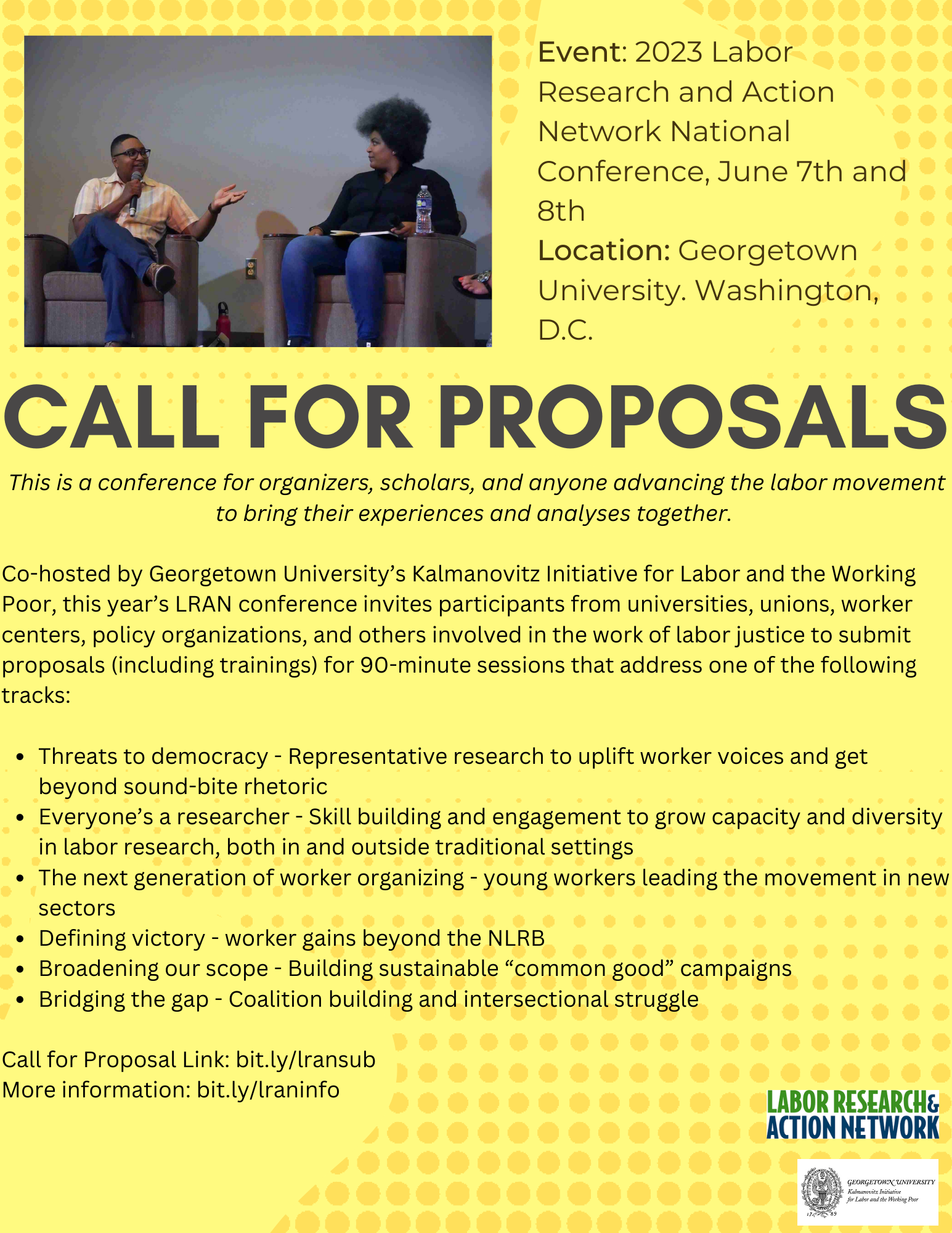 Call for Proposals| Labor Research and Action Network National ...